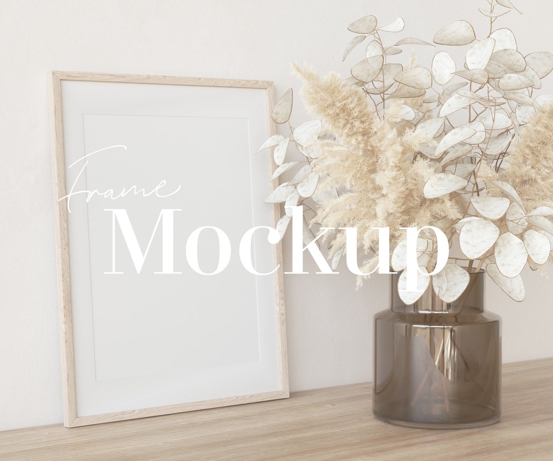 Frame Mockup, Mockup Frame, Boho Frame Mockup, Wood Frame Mockup ...
