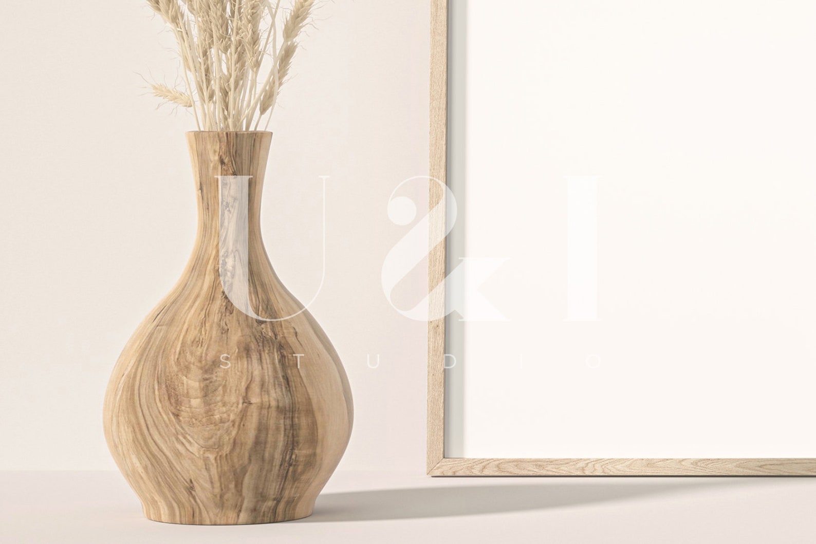 Boho Wood Frame Mockup Realistic Home Frame Mockup Blank - Etsy
