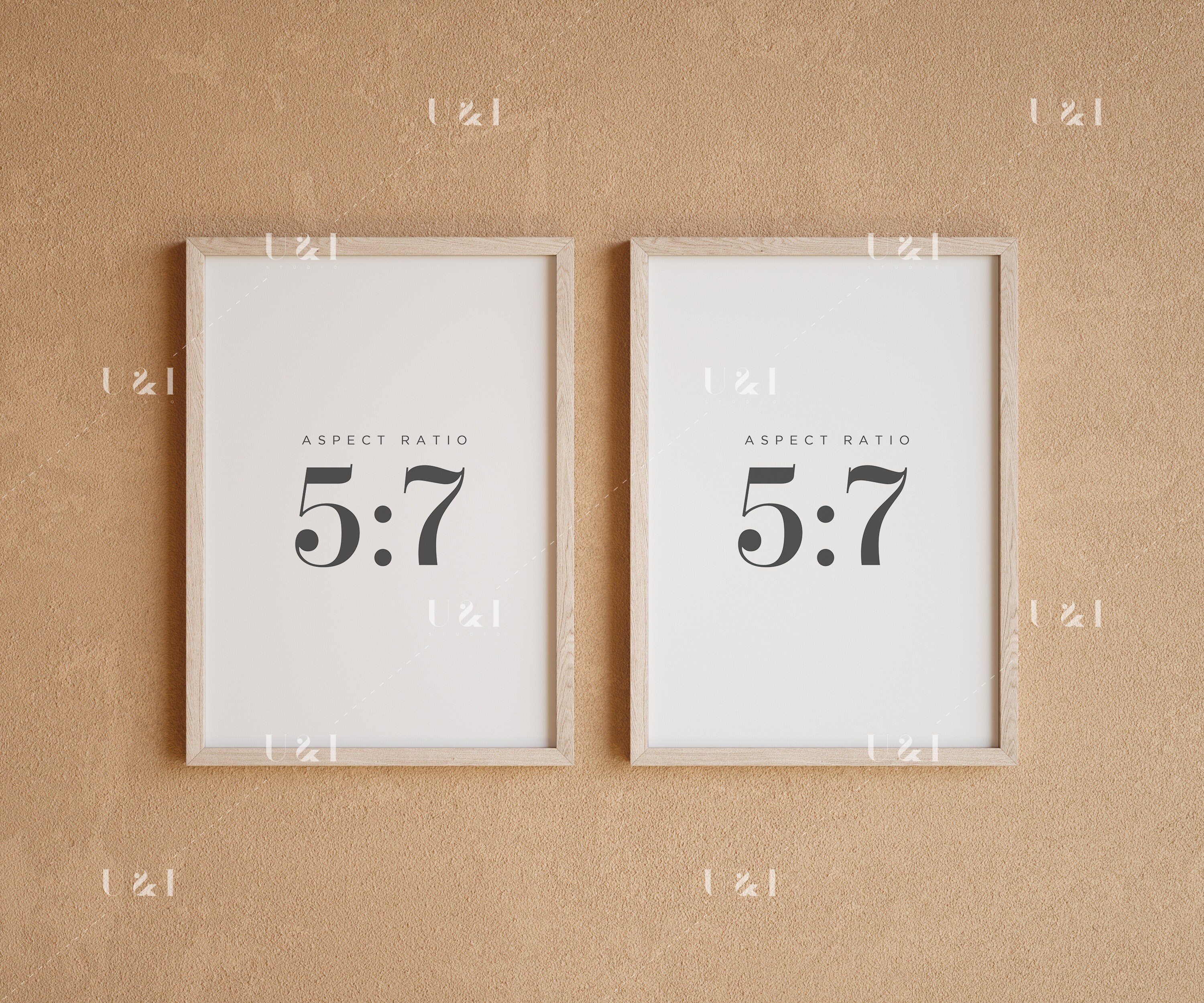 5x7 Two Frame Mockup: Gallery Wall Art Display (digital Download) - Etsy