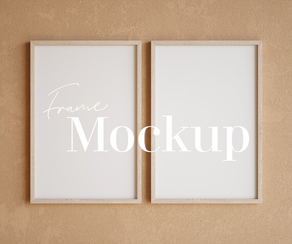 2 Vertical Frames 2x3 Ratio Mockup Two Frames Mockup | Etsy