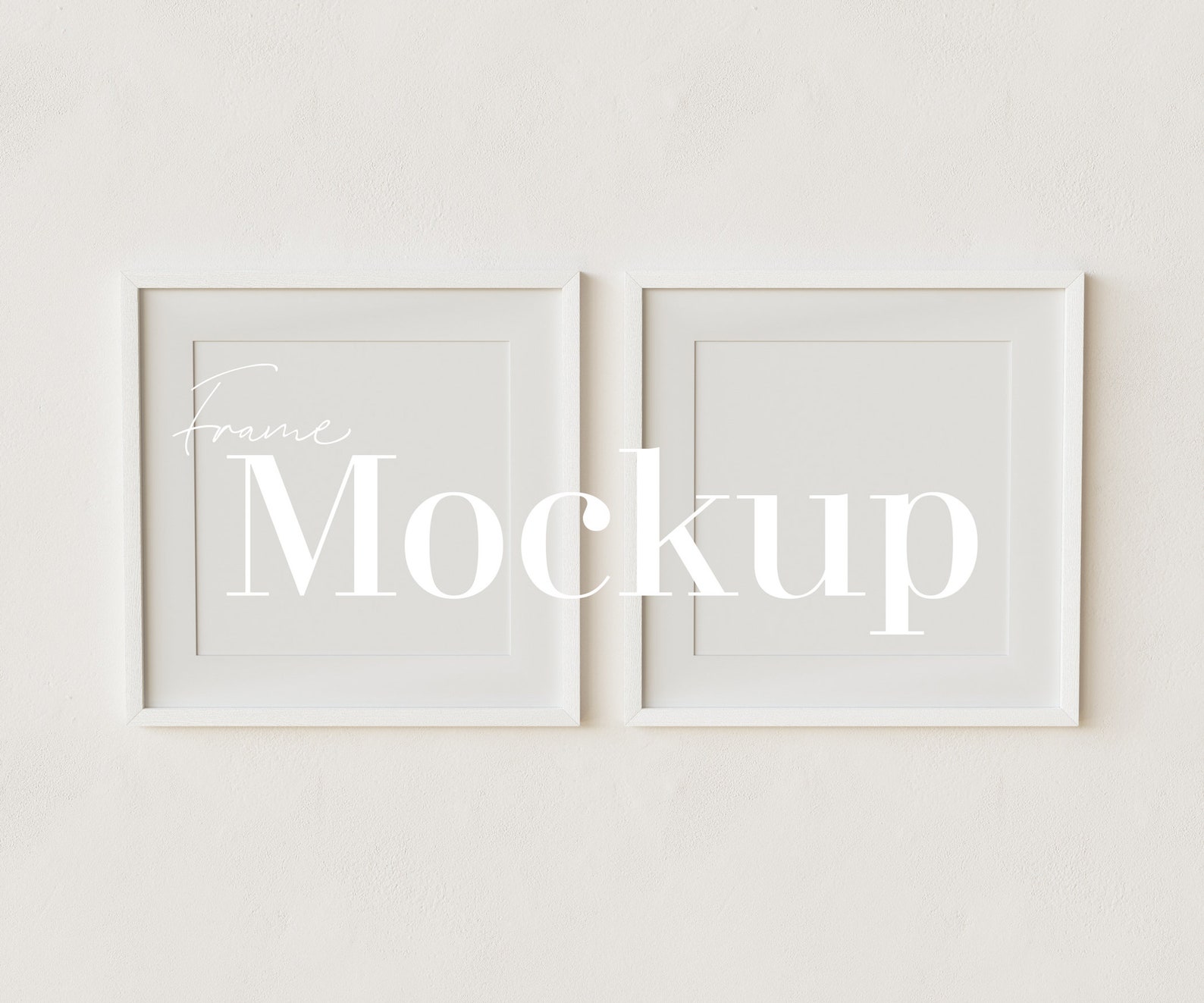 Two Square White Frame Frame Mockup White White Mock Up - Etsy