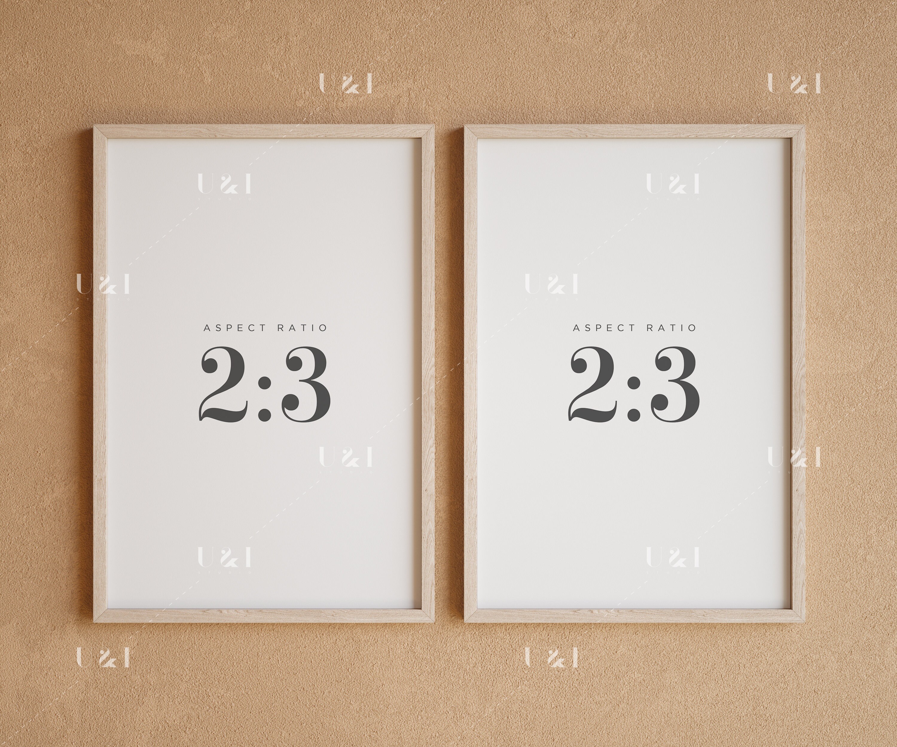 2 Vertical Frames 2x3 Ratio Mockup Two Frames Mockup - Etsy UK