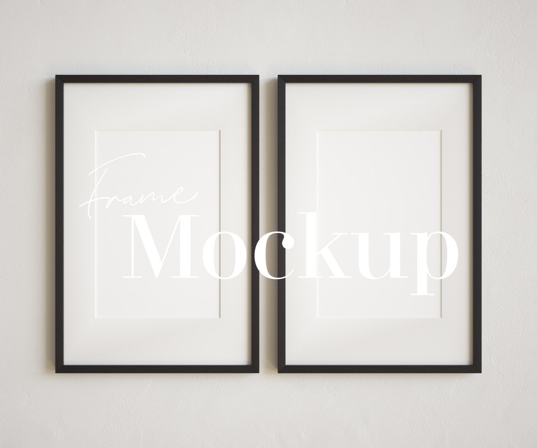 2x3 Ratio Mockup, Gallery Wall Frame Mockup, Two Mockup Frame, 2 Frame ...