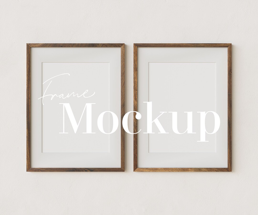 Two Mockup Frame, 2 Frame Mock Up, 2 Vertical Frames, Two Frames Mockup ...