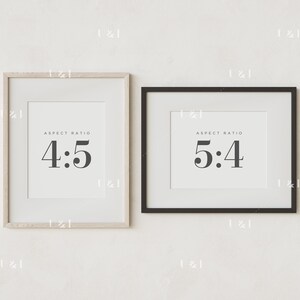4x5 Ratio Frame Mockup, Two Frames Mockup, Frame Mockups, Wooden Mockup ...