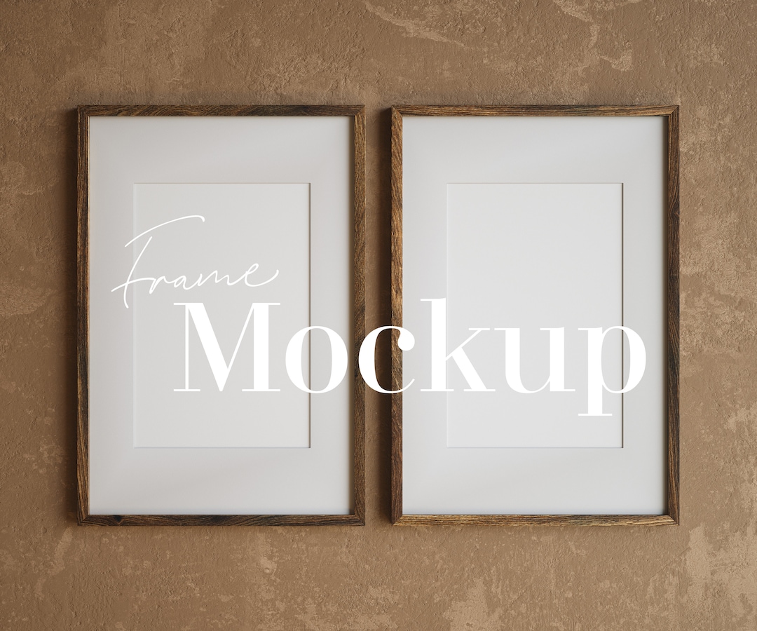 2x3 Ratio Mockup, Gallery Wall Frame Mockup, Two Mockup Frame, 2 Frame ...