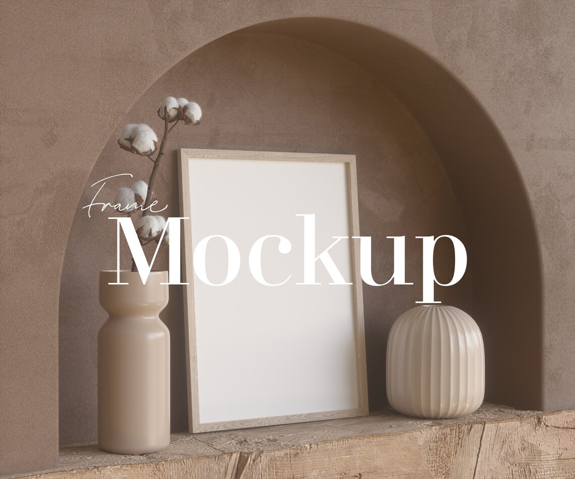Mockup Frame Frame Mockup Boho Frame Mockup Wood Frame | Etsy