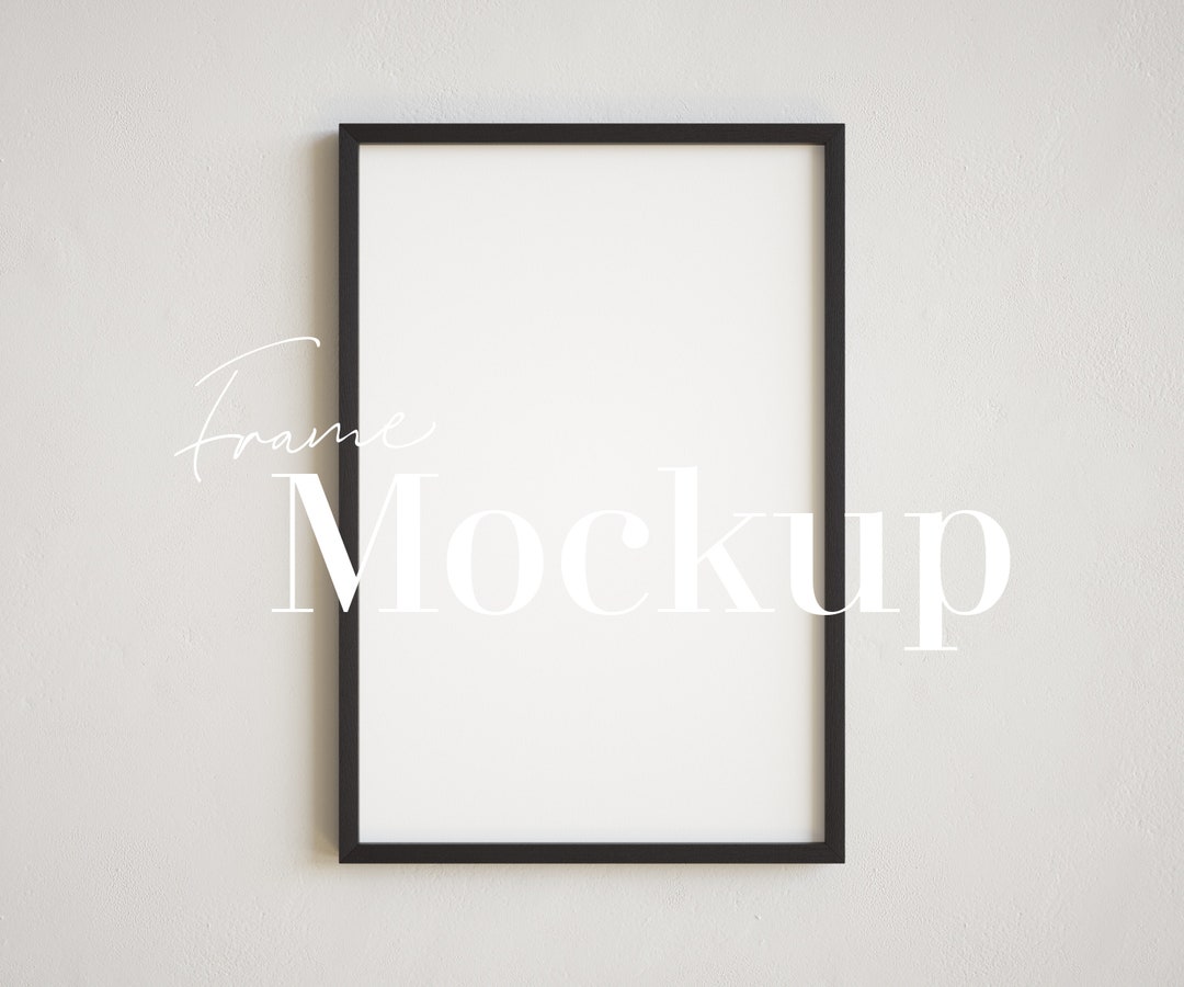 2x3 Ratio Frame Mockup, Frame Mockup, Black Frame Mockup, Vertical ...