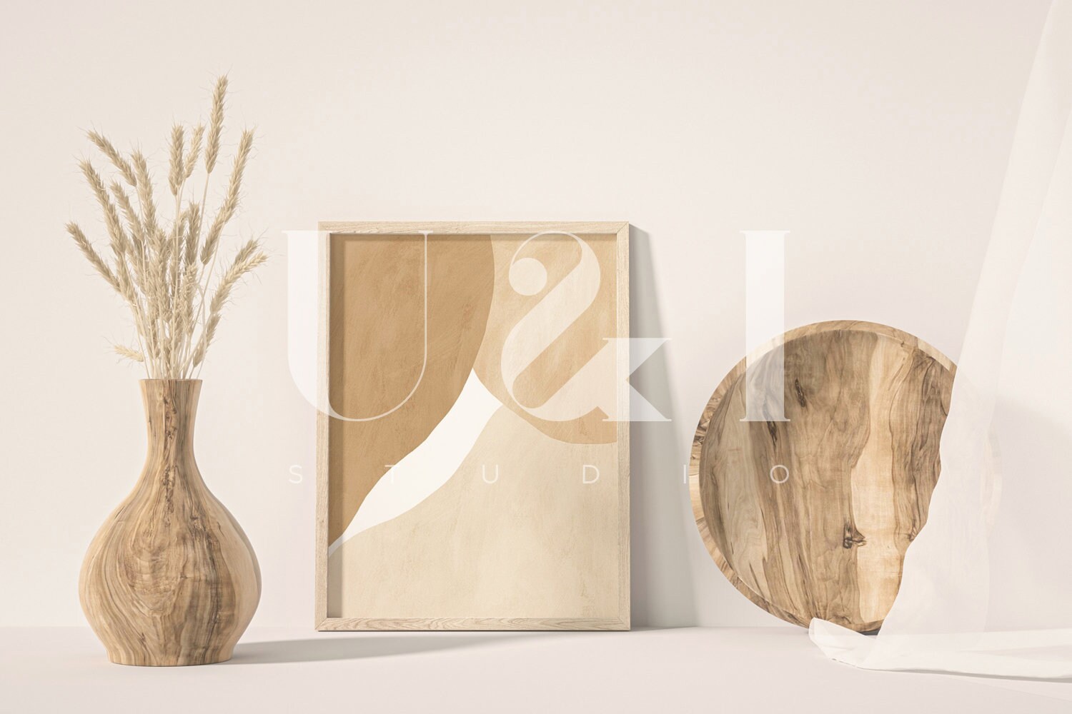 Boho Wood Frame Mockup Realistic Home Frame Mockup Blank - Etsy