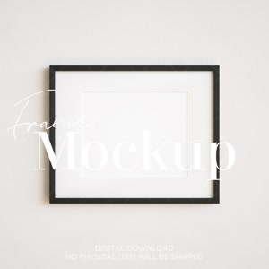 Mat Black Frame Mockup, 4x5 Ratio Mockup, Frame Mockup Landscape ...