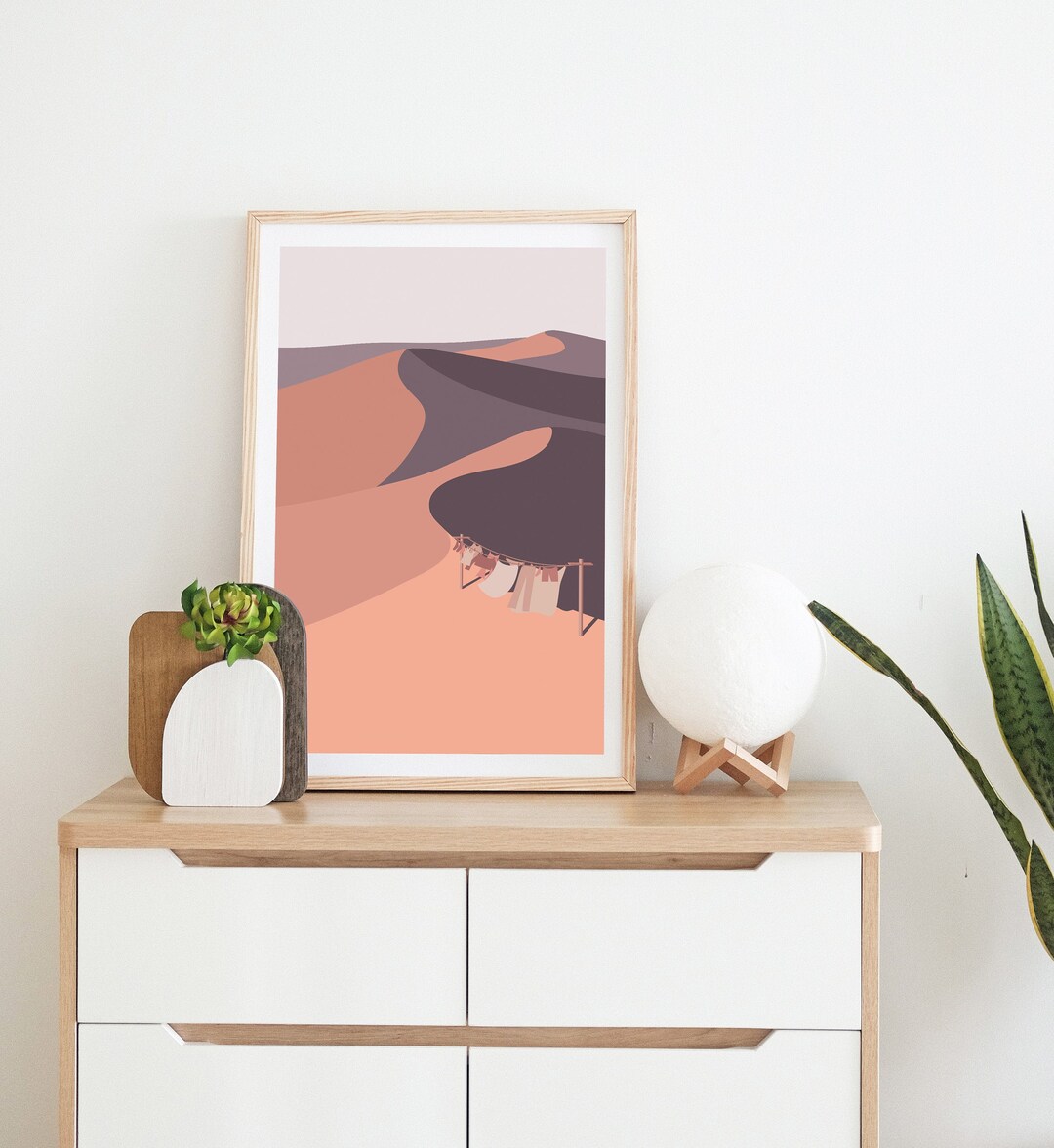 Minimalist Desert Art Print, Abstract Landscape (digital Download) - Etsy