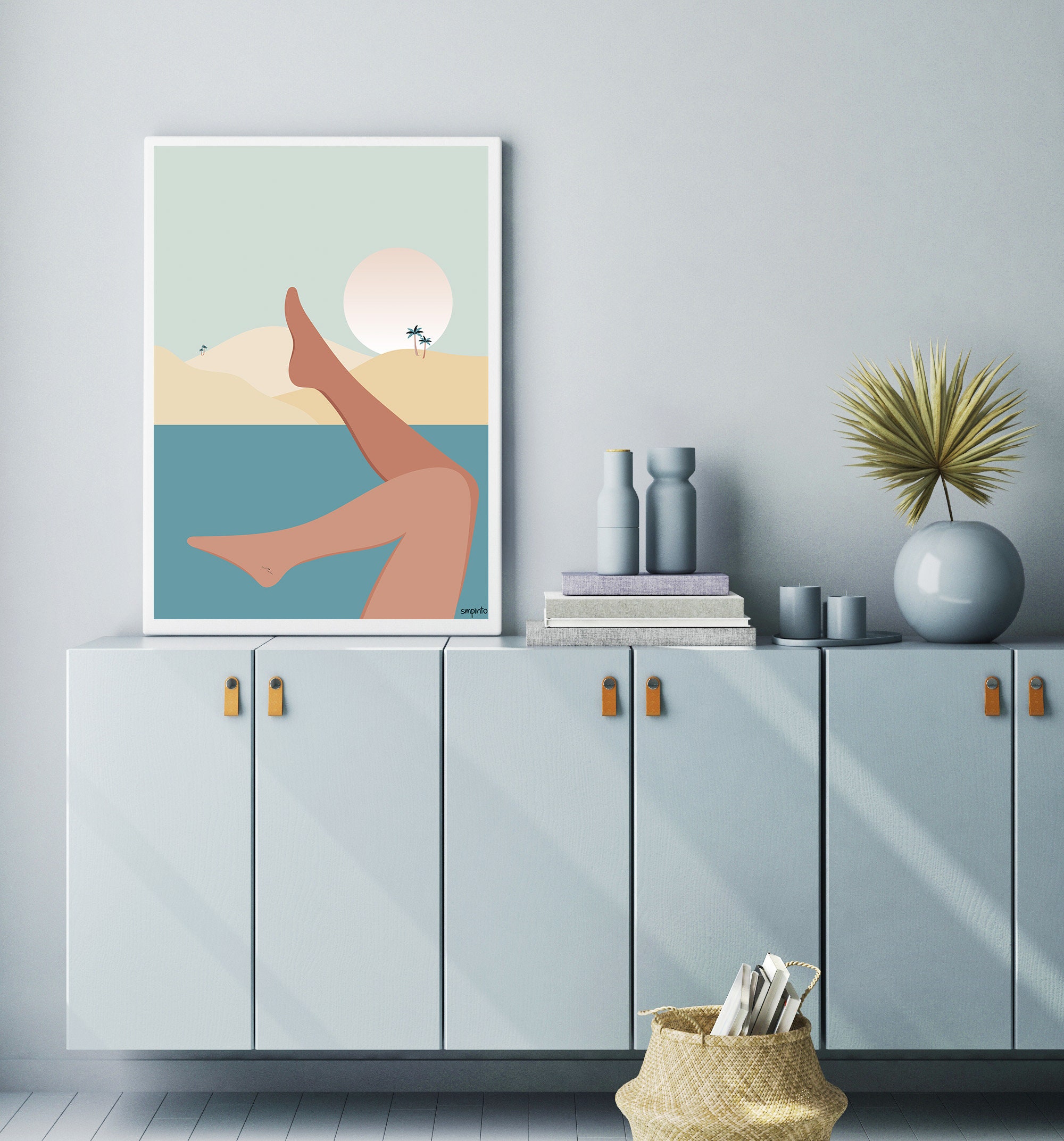 Beach Set of 5 Posters — Beach, Illustration, Instant Download, Digital ...