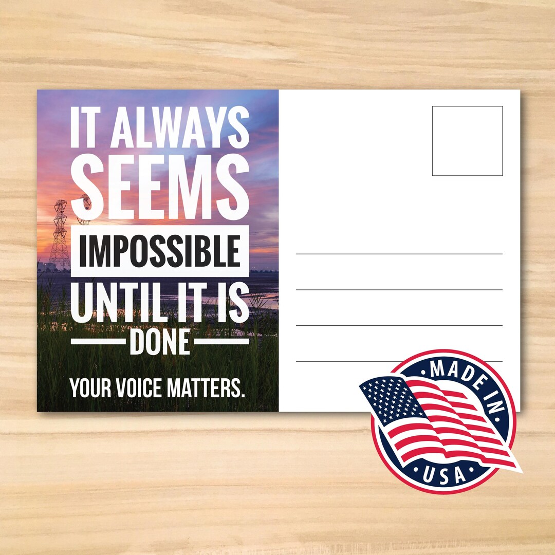 Voter Postcards - Bulk Vote Postcards 4 X 6 - Postcards Your Vote ...