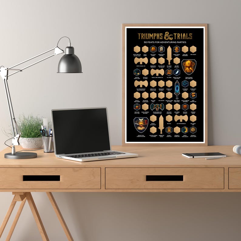 D&D Scratch off Poster: 50 Tabletop RPG Adventures, Dungeons and ...