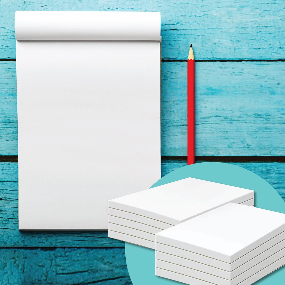 White Note Pads - Memo Pads - Scratch Pads - Blank Writing Pads for ...