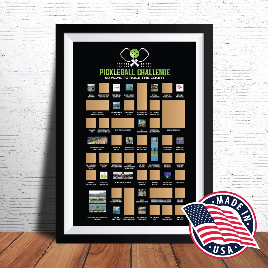 Pickleball Bucket List Scratch off Poster, Pickleball Gifts, Pickleball ...