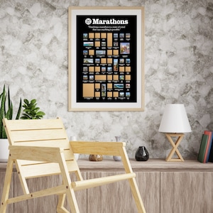Marathon Scratch off Poster, the Ultimate Marathon Bucket List, Running ...