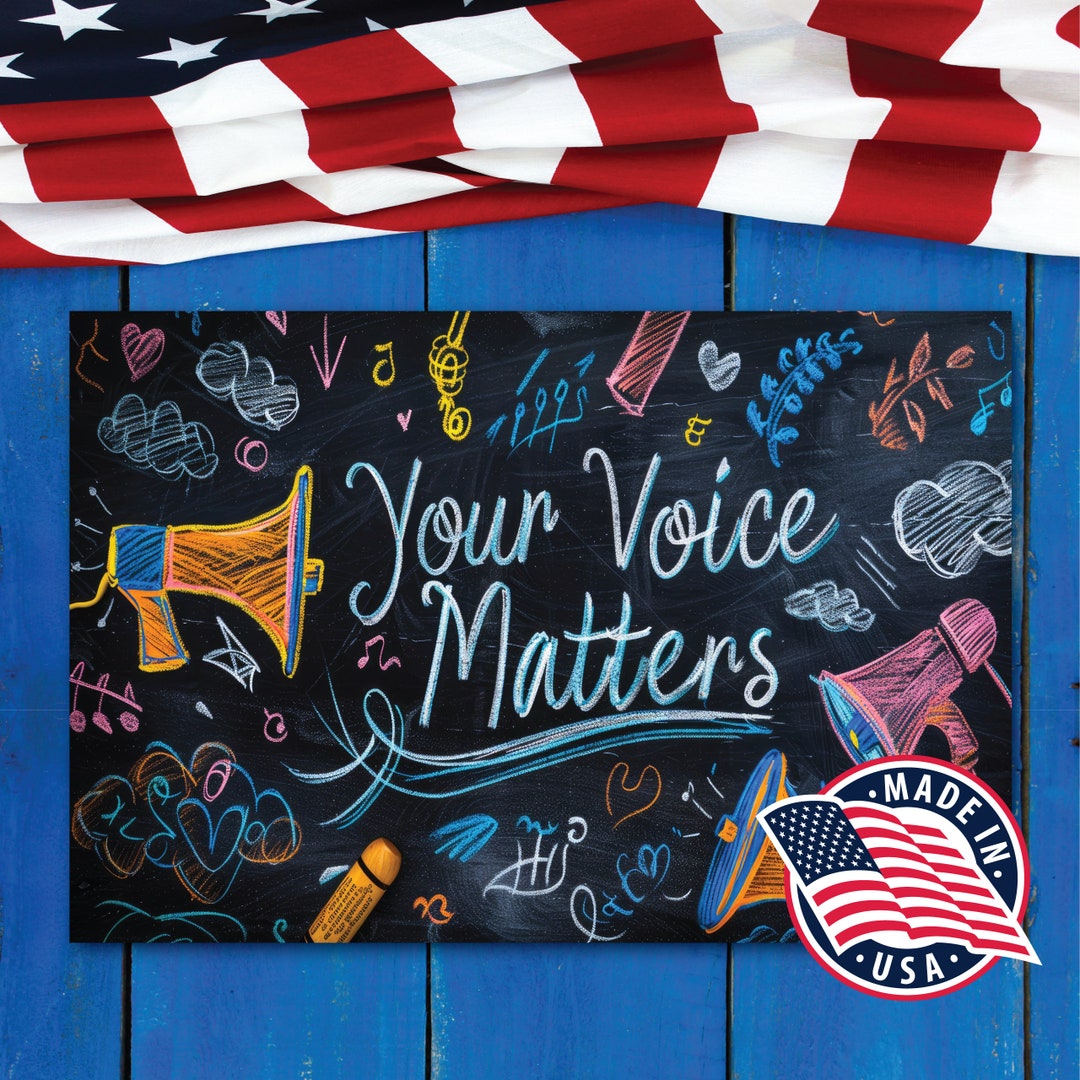 Get Out the Vote Postcards - Your Voice Matters, Bulk Voter Mailers - Etsy