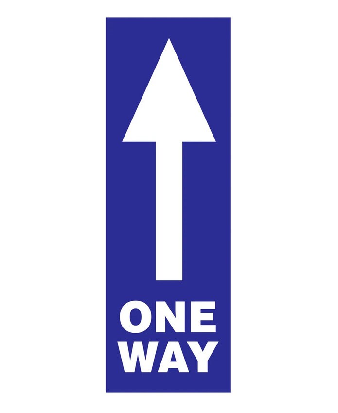 One Way Traffic Flow Floor Decals (10 Pack), One Way Floor Stickers ...