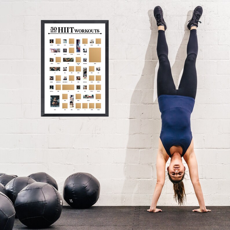 50 Best HIIT Workouts Scratch off Poster the Crossfit Bucket - Etsy