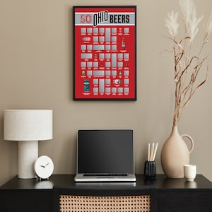 50 Best Ohio Beers Scratch off Poster, Ohio Beer Bucket List, Beer ...