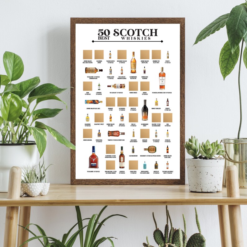 50 Best Scotch Whiskies Scratch off Poster the Scotch Bucket - Etsy