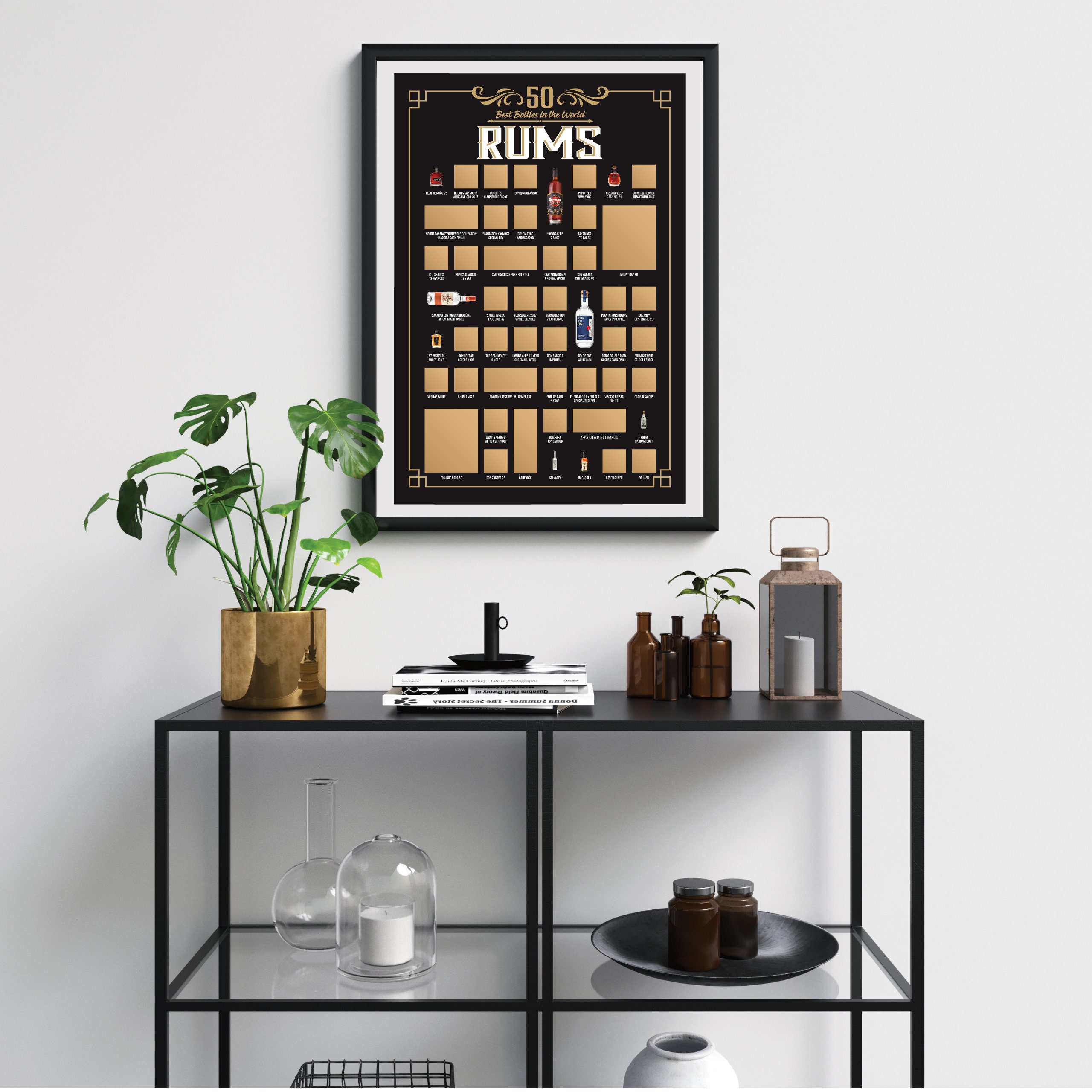 50 Best Rums Scratch off Poster, Rum Bucket List, Rum Gift for Men ...