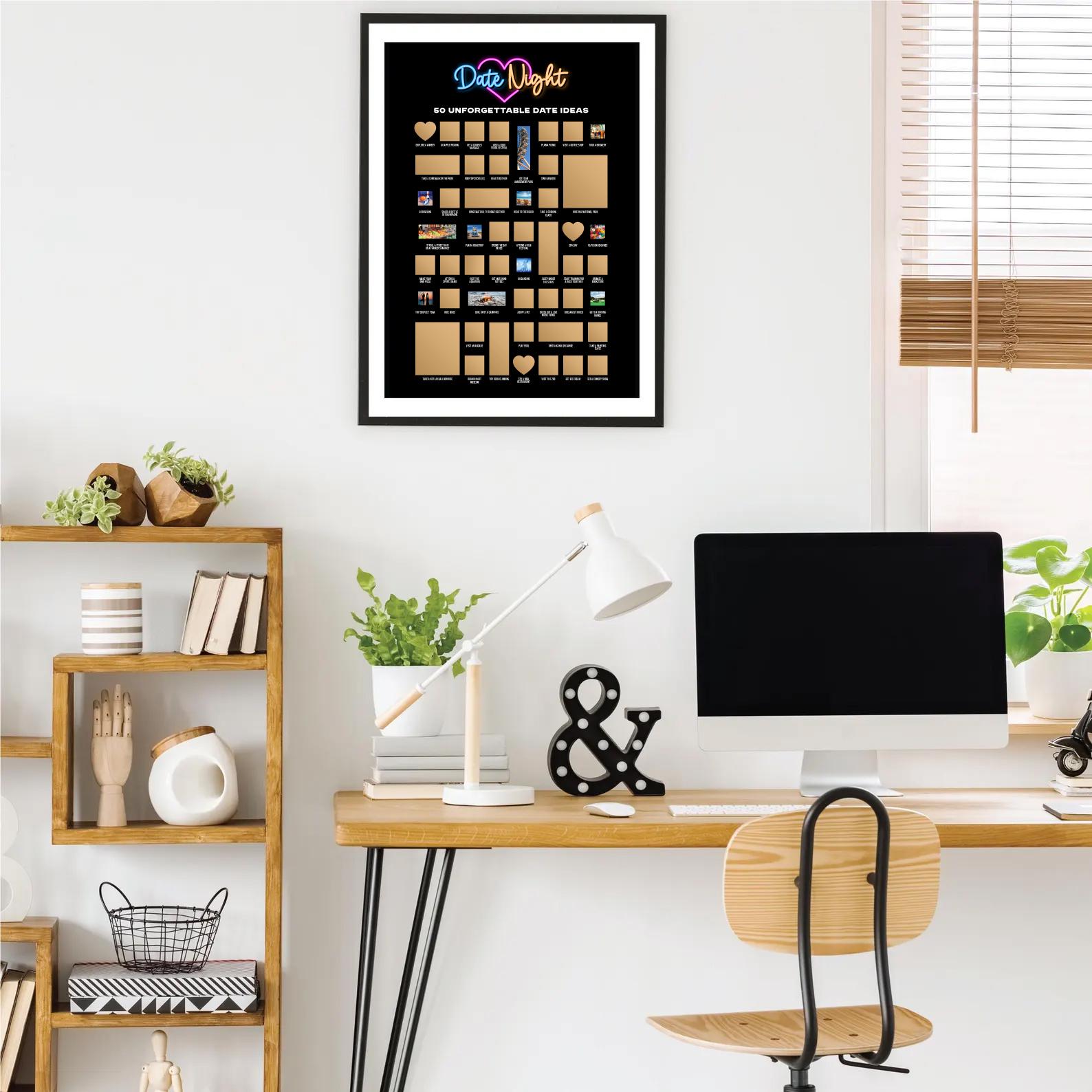 50 Dates Scratch off Poster, Date Night Ideas for Couples, Romantic ...