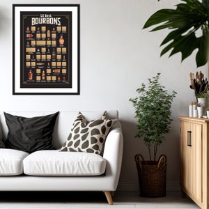 The Original Bourbon Scratch off Poster the 50 Best Bourbons - Etsy