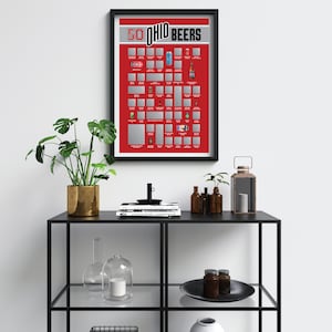50 Best Ohio Beers Scratch off Poster, Ohio Beer Bucket List, Beer ...