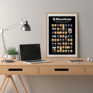 Marathon Scratch off Poster, the Ultimate Marathon Bucket List, Running ...