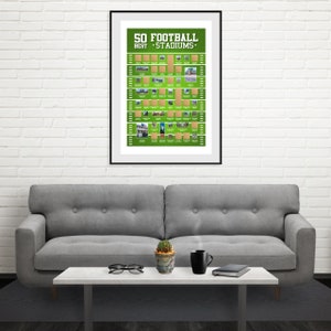 50 Best Football Stadiums Scratch off Poster, Football Stadium Bucket ...
