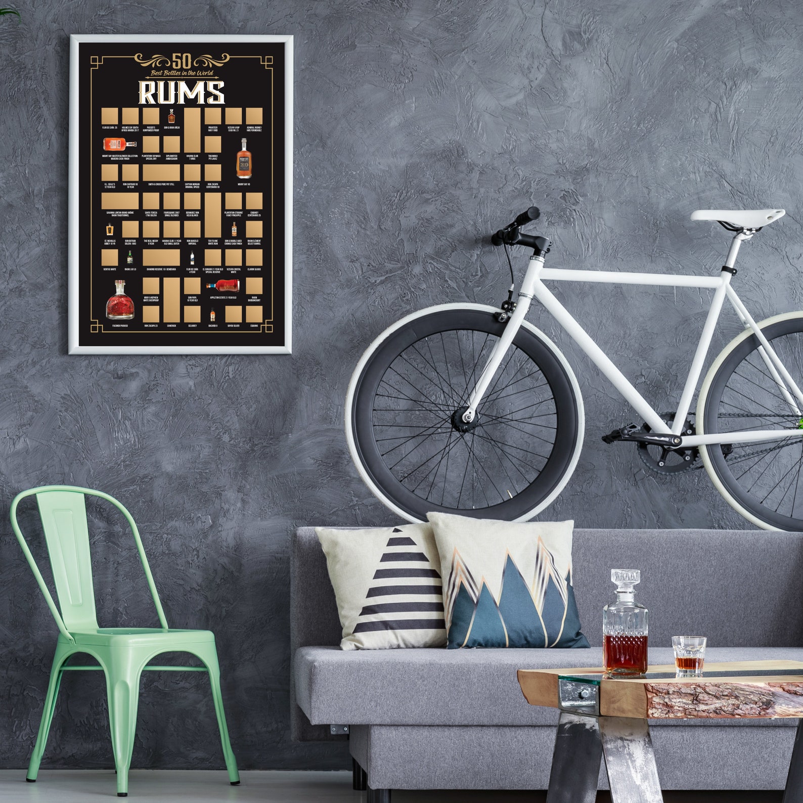 50 Best Rums Scratch off Poster, Rum Bucket List, Rum Gift for Men ...