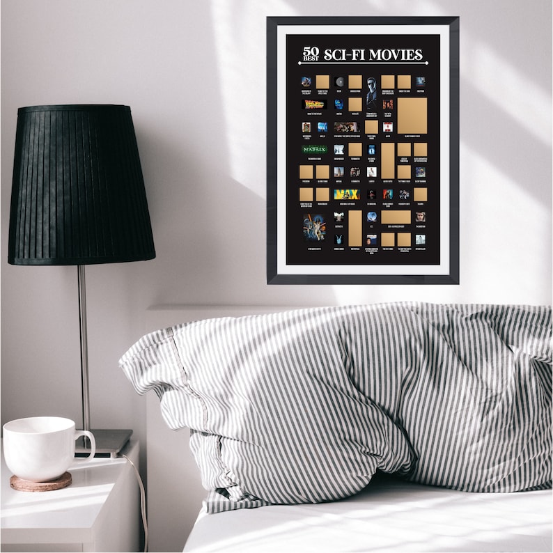 50 Best Sci-fi Movies Scratch off Poster the Sci-fi Movie - Etsy