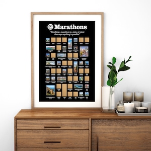 Marathon Scratch off Poster, the Ultimate Marathon Bucket List, Running ...