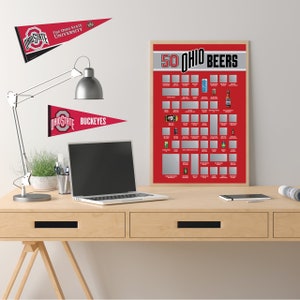 50 Best Ohio Beers Scratch off Poster - Ohio State Gifts - Beer Gifts ...