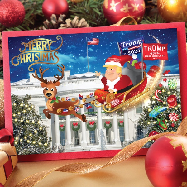 Trump Christmas Card - Etsy