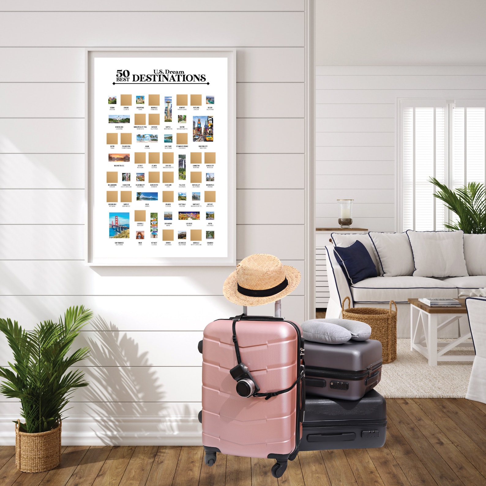 USA Bucket List Scratch off Poster, Travel Bucket List Map, US Travel ...