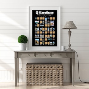 Marathon Scratch off Poster, the Ultimate Marathon Bucket List, Running ...