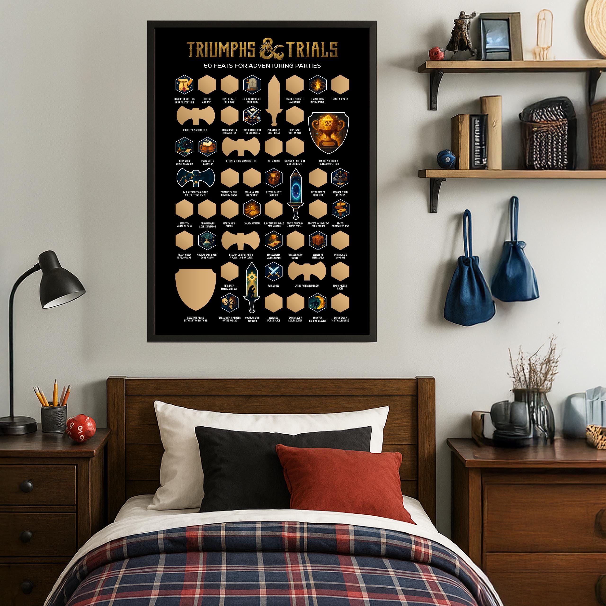 D&D Scratch off Poster: 50 Tabletop RPG Adventures, Dungeons and ...