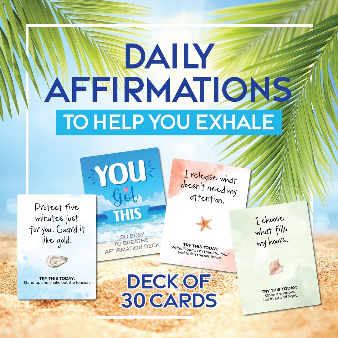 Daily Affirmation Cards, 30 Motivational Cards, Mental Health Gifts ...