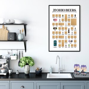 50 Best Ohio Beers Scratch off Poster - the Scratch off Beer Bucket ...