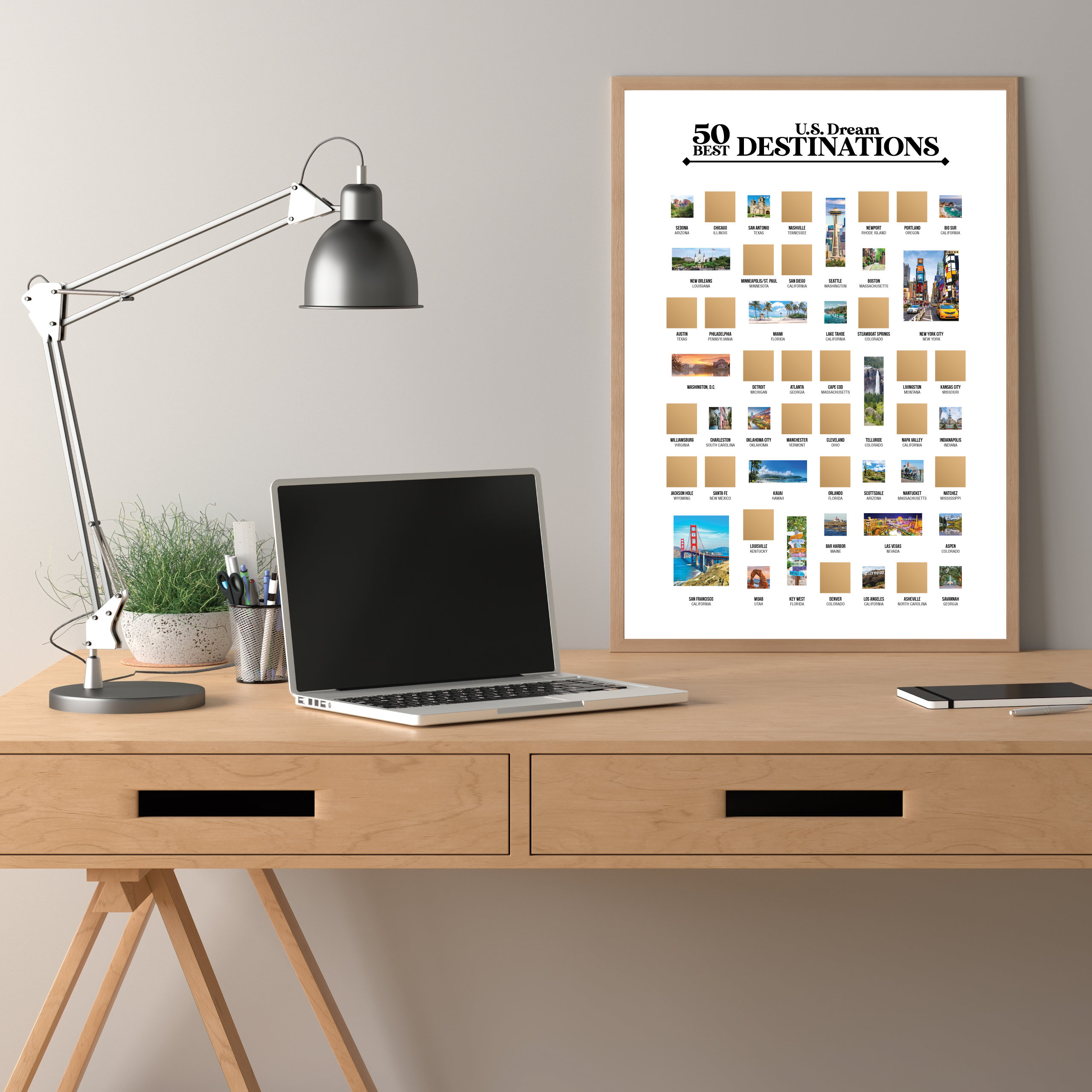 USA Bucket List Scratch off Poster, Travel Bucket List Map, US Travel ...