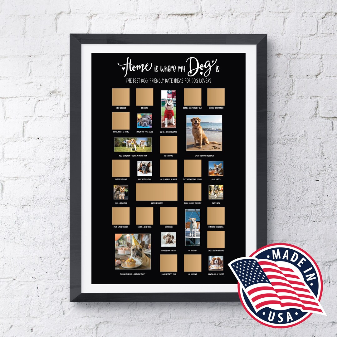 Dog Date Bucket List Poster - Dog Poster - Gifts for Dog Moms - Gifts ...