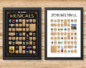 100 Musicals Scratch off Poster - Etsy UK
