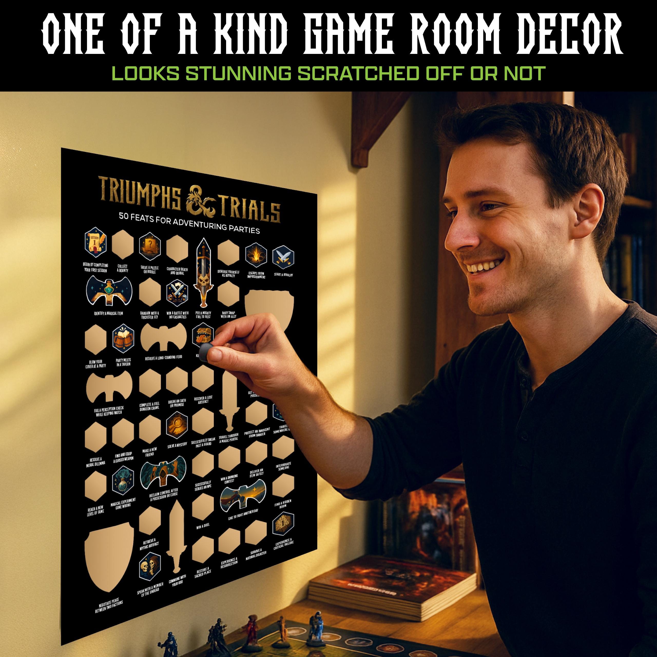 D&D Scratch off Poster: 50 Tabletop RPG Adventures, Dungeons and ...