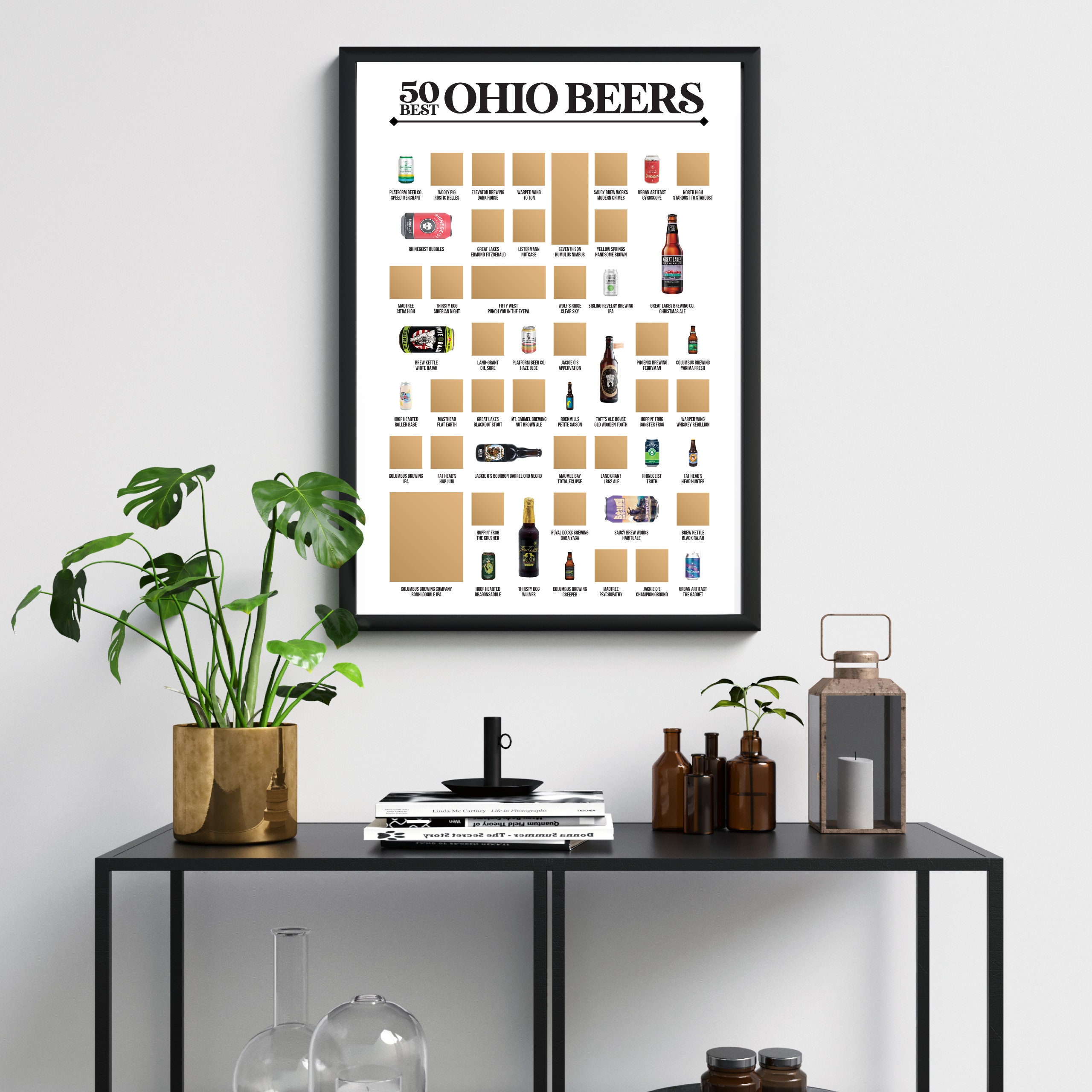 50 Best Ohio Beers Scratch off Poster the Scratch off Beer - Etsy
