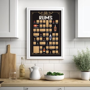 50 Best Rums Scratch off Poster - Rum Gifts - Rum Poster - Rum Signs ...