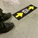 One Way Safety Floor Decals (10 per Pack) - One Way Floor Sign - One ...