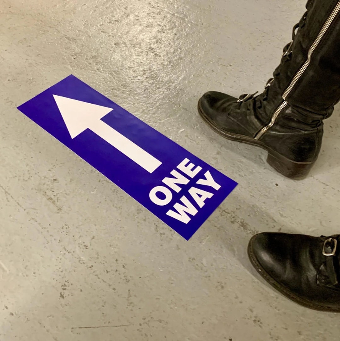One Way Traffic Flow Floor Decals (10 per Pack) - One Way Floor ...